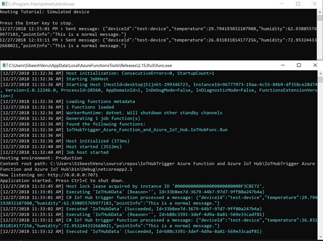 Iothubtrigger Azure Function And Azure Iot Hub